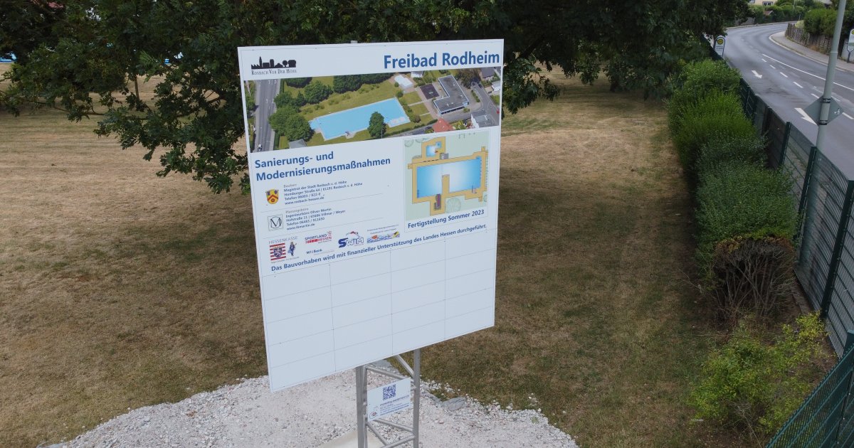 Arbeiten am Schwimmbad laufen auf Hochtouren | Stadt Rosbach vor der Höhe
