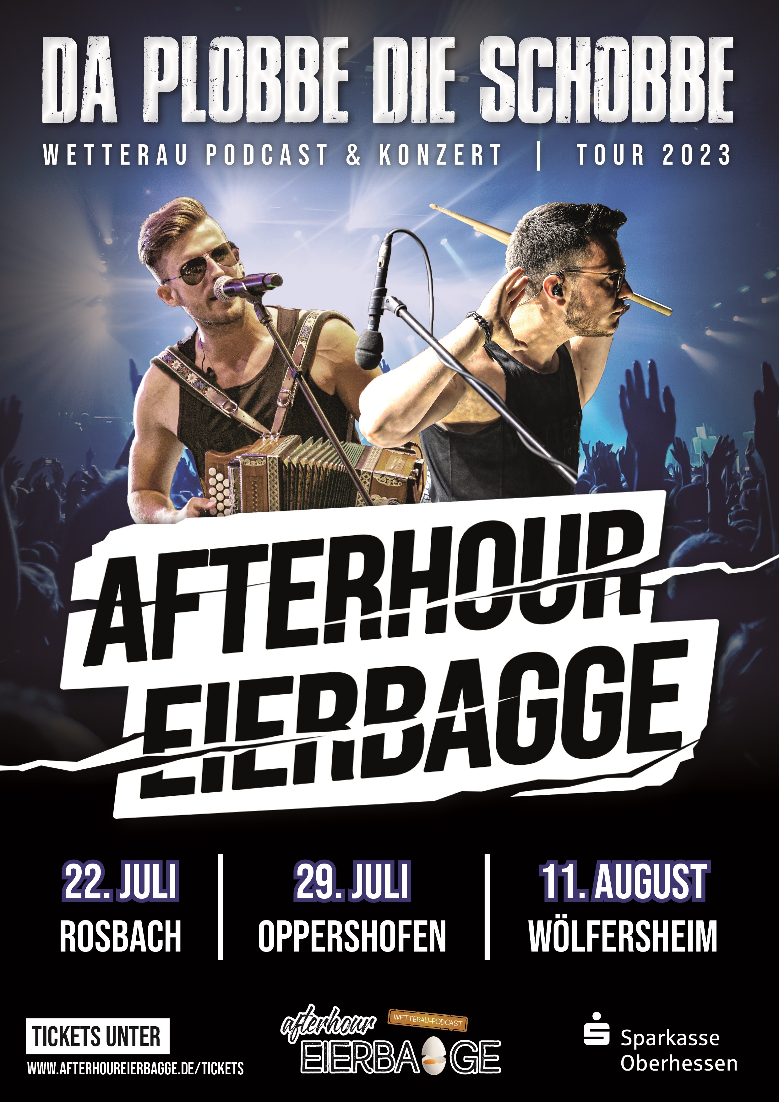 Afterhour Eierbagge: Da plobbe die Schoppe Tour 2023 | Stadt Rosbach vor der Höhe